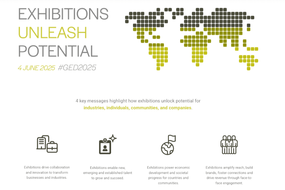 'Exhibitions unleash potential' thema Global Exhibitions Day 2025