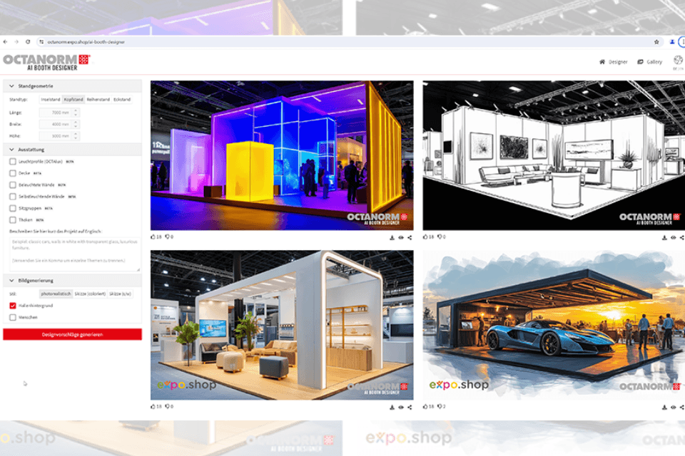 Octanorm lanceert de AI Booth Designer