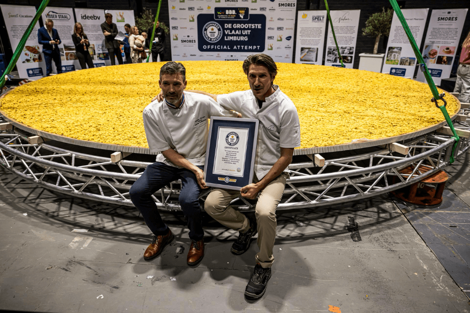 BBB Maastricht behaalt Guinness World Record met grootste vlaai ter wereld